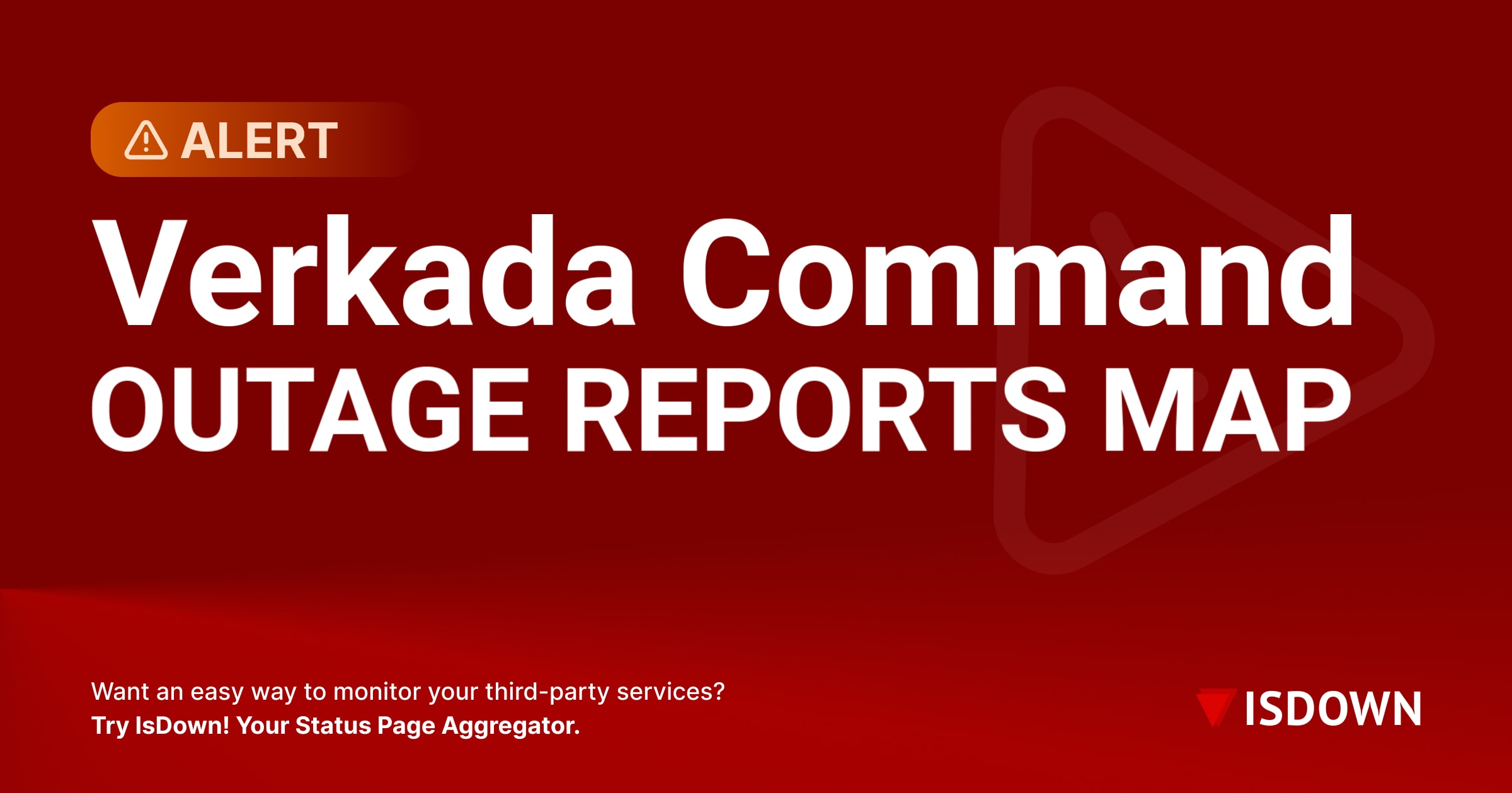 Verkada Command Outage Reports Map | IsDown